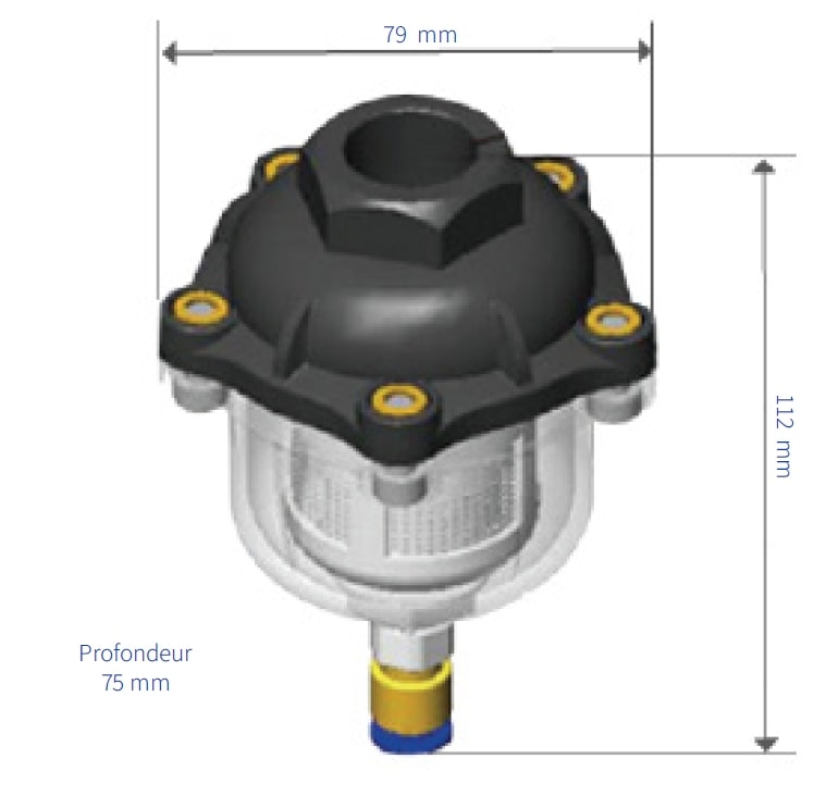 Transparent plastic automatic drain | Compressed air purge
